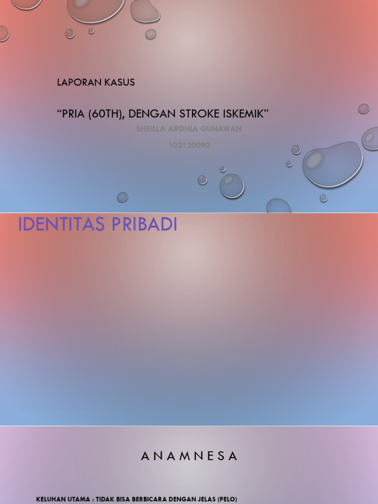 Lapkas Sheilla Struk Iskemik | PDF