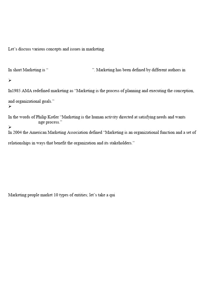 Overview of Marketing Concepts | PDF | Marketing | Consumer Behaviour