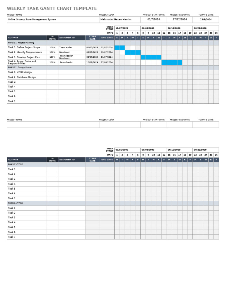 Ganth Chart | PDF | Computing | Information Technology