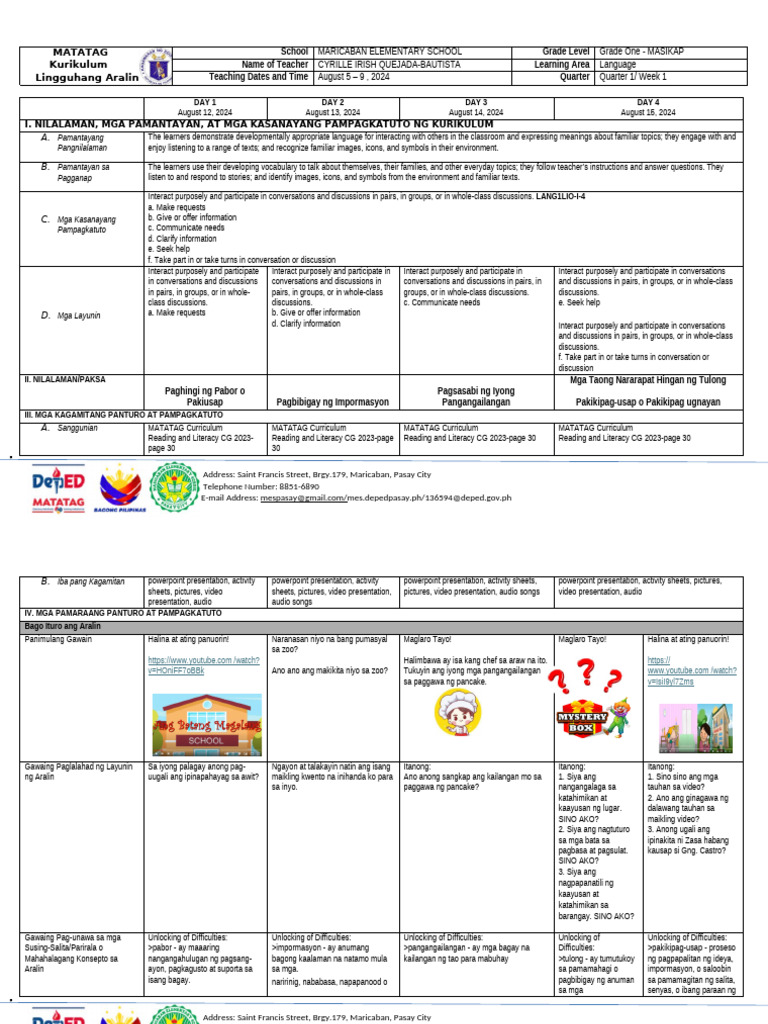 DLL - Language - WK2 2024-2025 | PDF