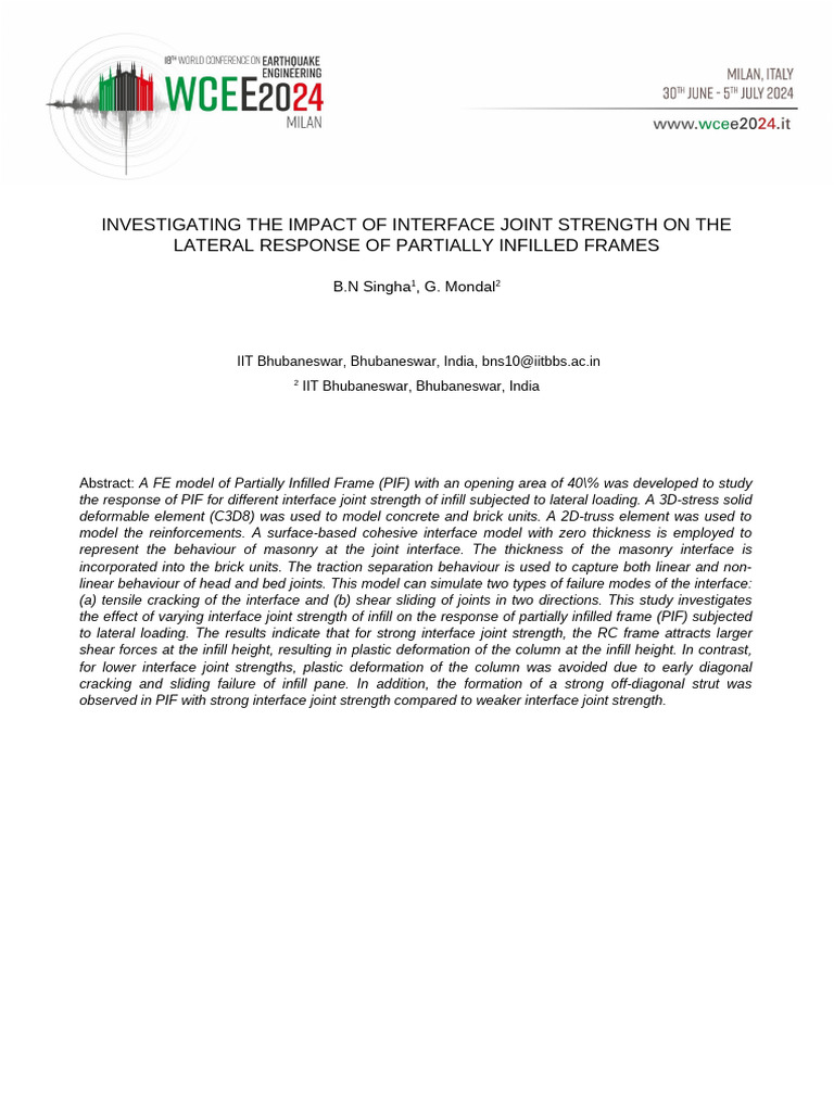 WCEE - (2024) - Infulence of Interface Strength | PDF | Strength Of ...