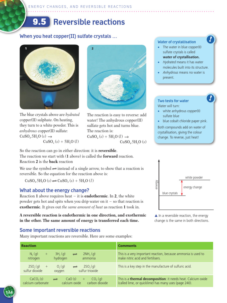 Reversible reactions | PDF | Chemical Reactions | Chemical Equilibrium
