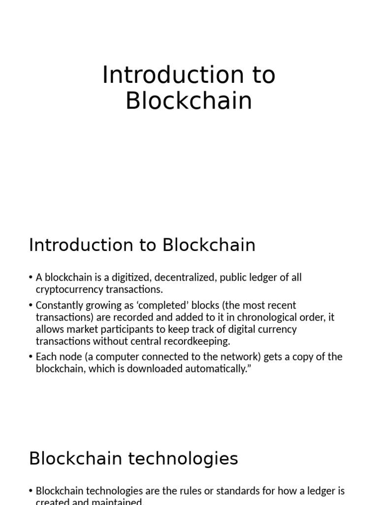 UNIT 1 and 2 - Blockchain and Its Applications | PDF | Bitcoin ...