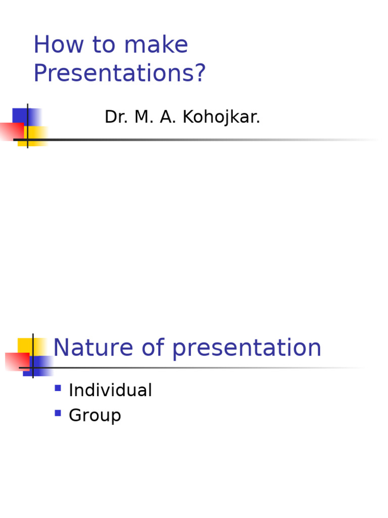 How To Make Presentations | PDF | Career & Growth | Science & Mathematics
