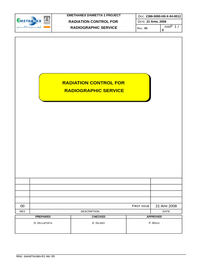 Radiation Control for Radiographic Service | PDF | Radiography ...