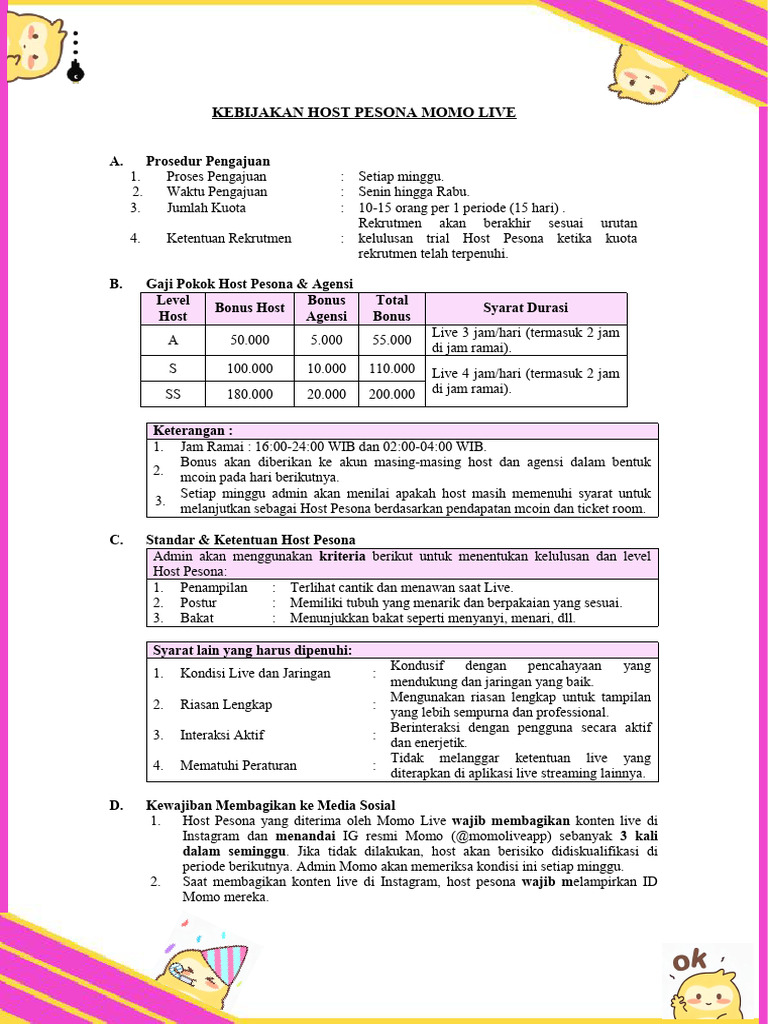 Kebijakan Host Pesona (NEW) 20240920 | PDF