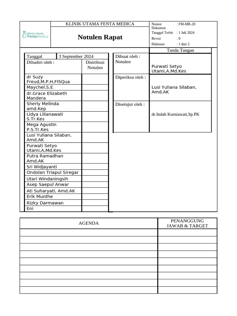 FM - mr.20 Notulen Rapat | PDF