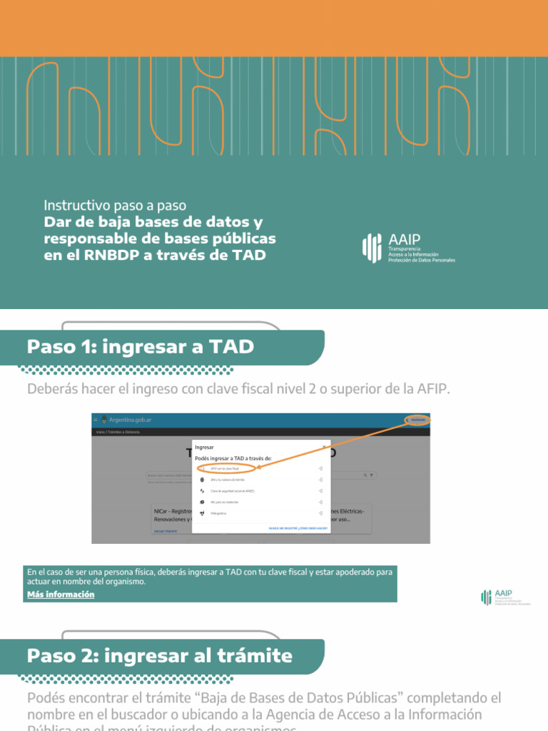Baja de Bases de Datos en TAD | PDF