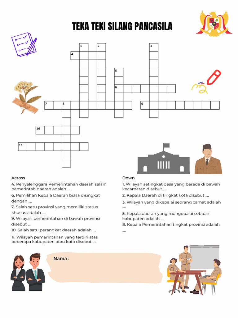 Teka Teki Silang Pancasila Edit | PDF