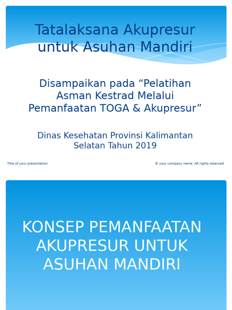 Tatalaksana Akupresur untuk Kesehatan Mandiri | PDF