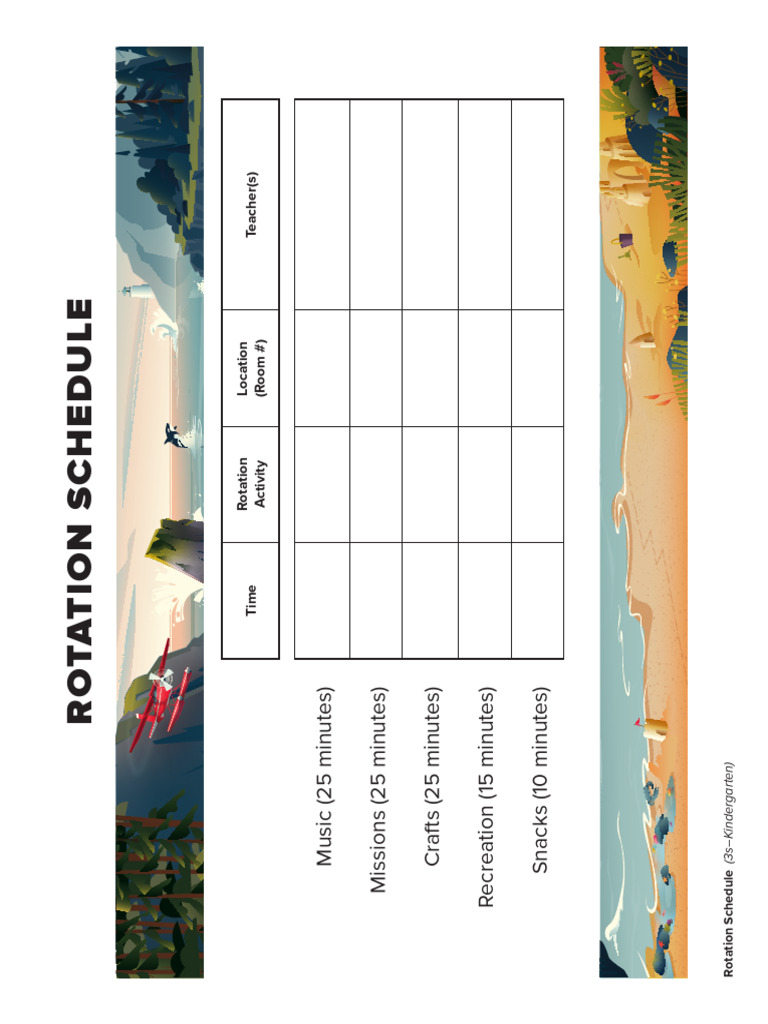 Kids' Activity Rotation Schedule | PDF