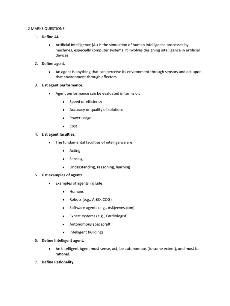 AI CHAPTER 1 | PDF | Artificial Intelligence | Intelligence (AI) & Semantics
