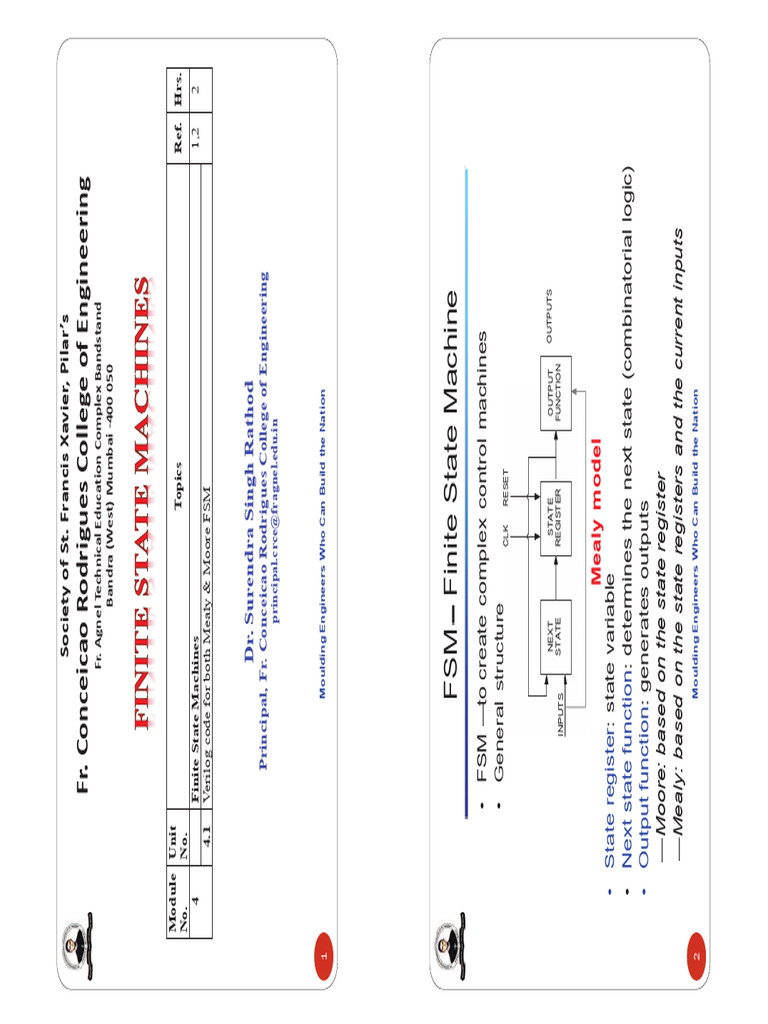 Engineering FSM Design Guide | PDF | Electronic Design | Computer Science