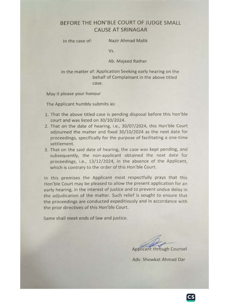 Early Hearing Application | PDF