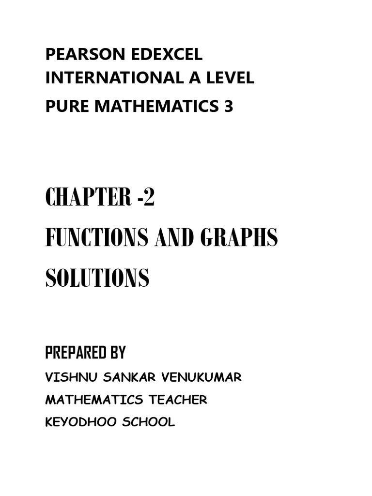 P3 Chapter 2 Functions & Graphs | PDF | Function (Mathematics) | Mathematical Relations