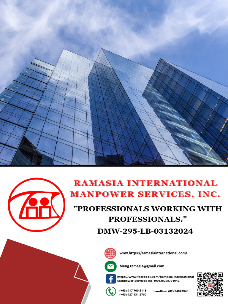 Ramasia International Manpower Services | PDF | Employment | Labor