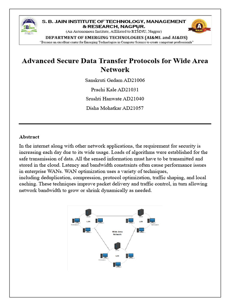 Advanced Data Transfer Security Protocols | PDF | Key (Cryptography ...