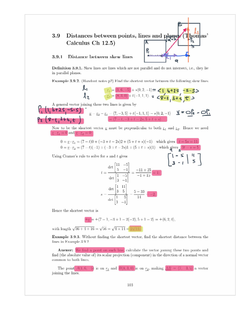 MATH1043 Block 4 Week 3 Lecture 2.1 Notes-2 | PDF