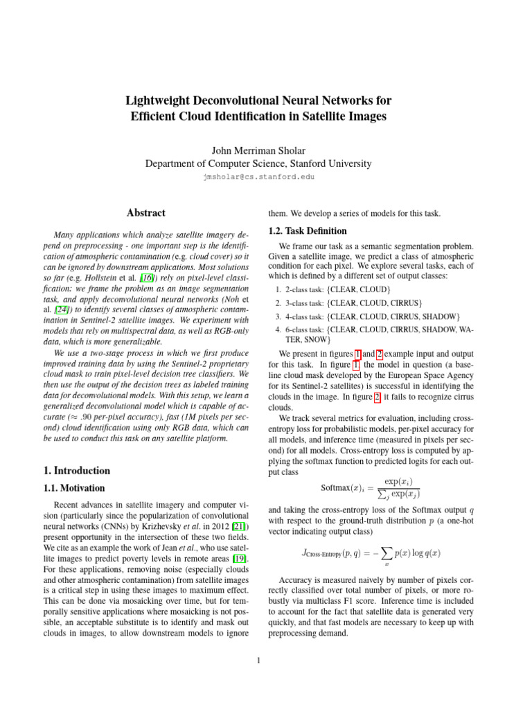CS231NPaper | PDF | Image Segmentation | Artificial Neural Network