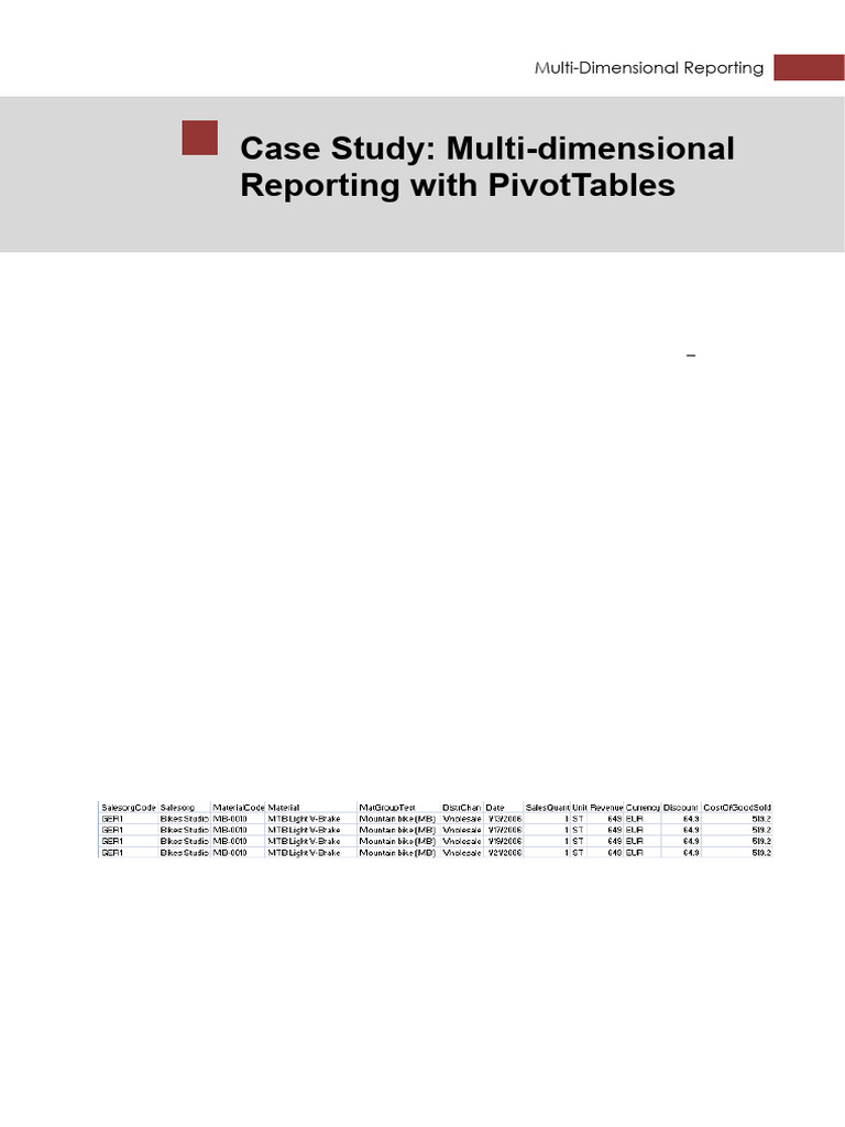 CasesStudy PivotTable | PDF | Computing | Software