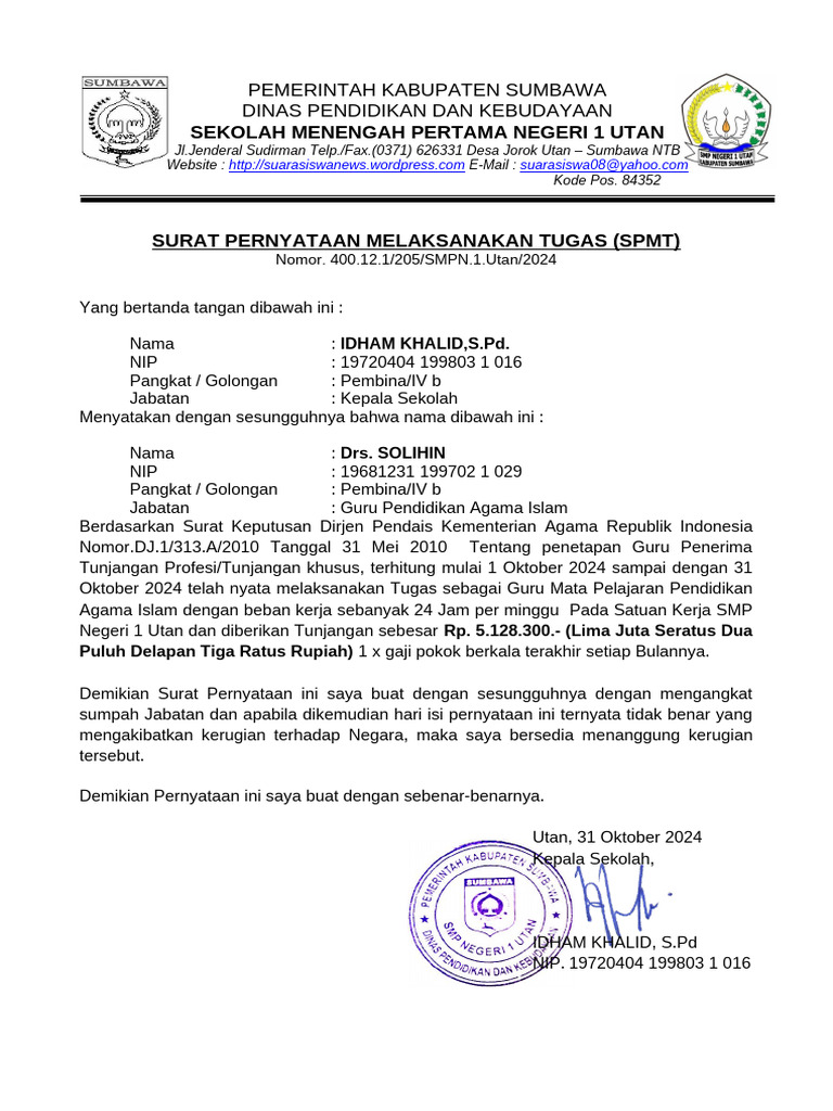 SPMT Juli Tadz Ihin 2024 | PDF