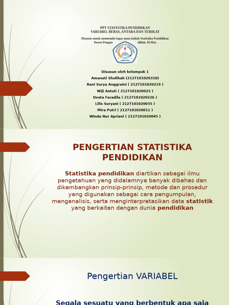 Statistika Pendidikan | PDF