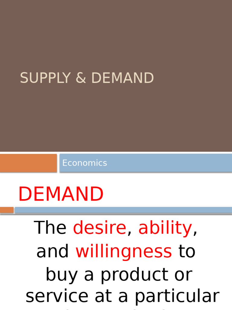 Understanding Supply and Demand Dynamics | PDF | Demand | Supply ...