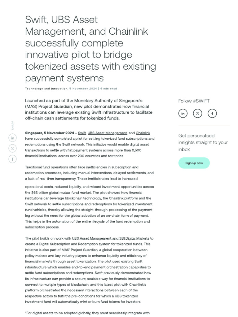 Bridging Tokenized Assets with existing Payment Systems | PDF Bridging Tokenized Assets with existing Payment Systems | PDF