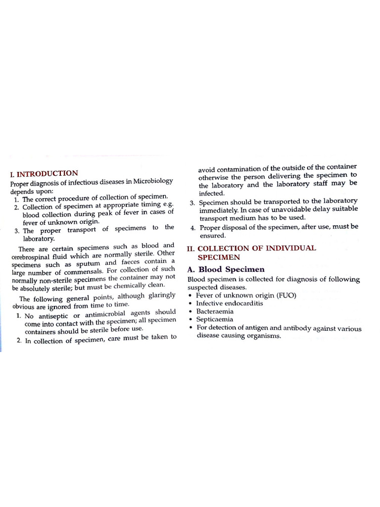 Methods of Sample Collection | PDF