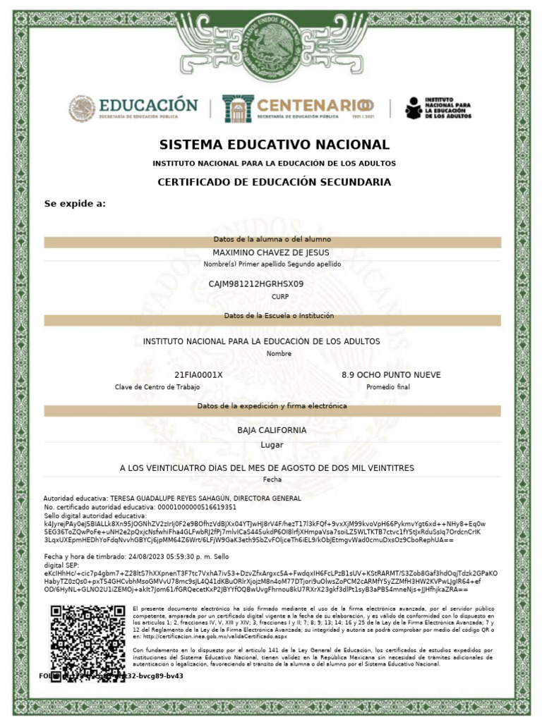 Maximino INEA 7654 | PDF