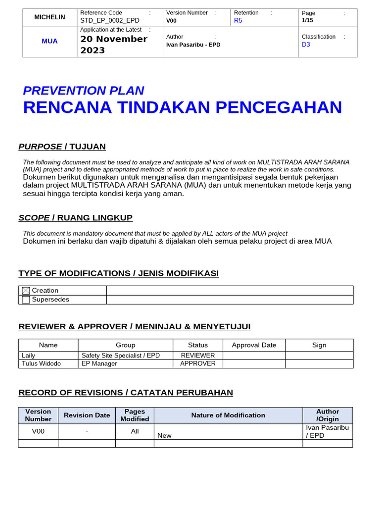 STD - Ep - 0002 - Epd - Prevention Plan | PDF