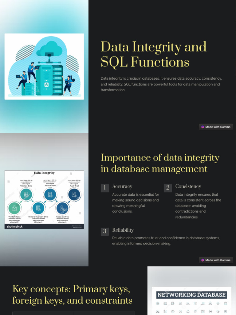 Data Integrity and SQL Functions | PDF | Databases | Data Model