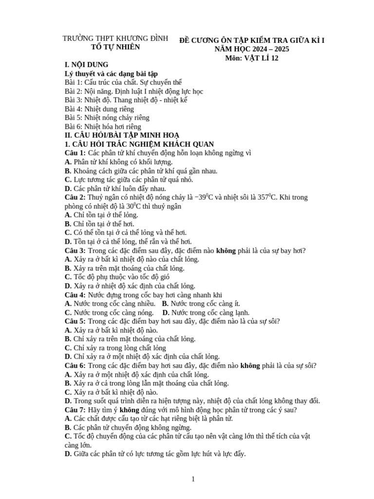 HS KĐ-ĐC 12 GK1 | PDF