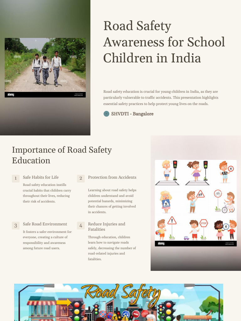 Road Safety Awareness For School Children in India | PDF | Traffic ...