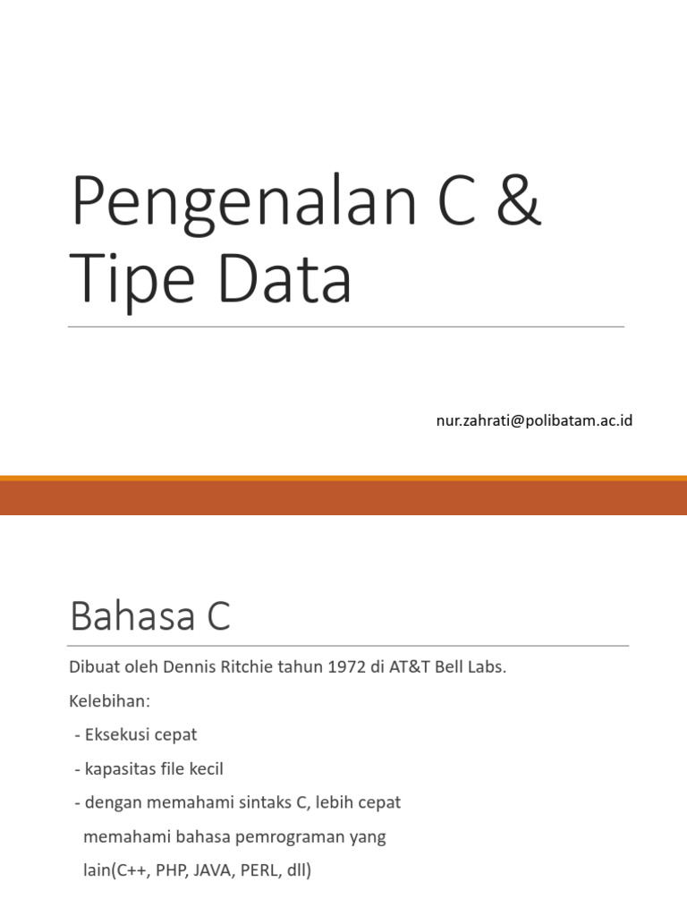 02 Pengenalan C Tipe Data | PDF