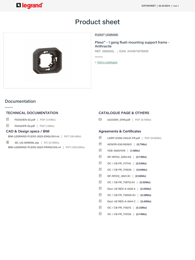 069606L ProductSheet | PDF