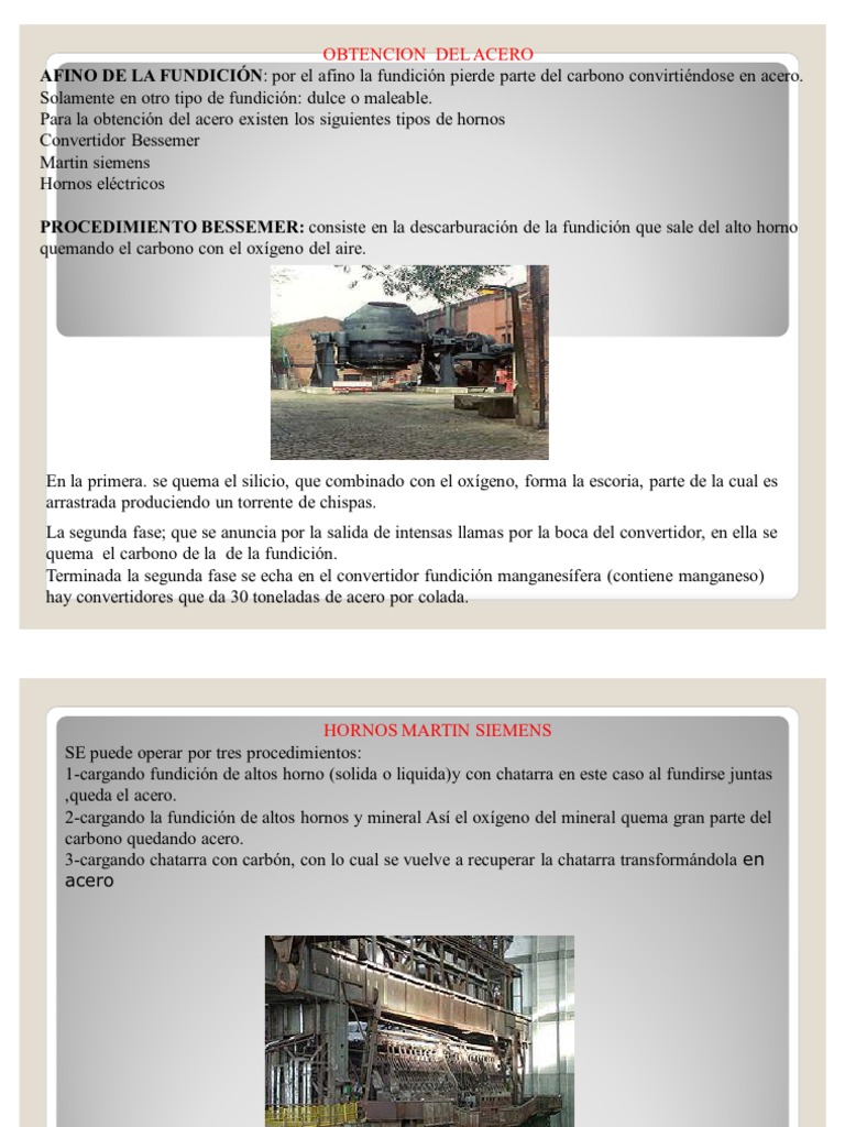 Proceso Bessemer en la producción de acero | PDF