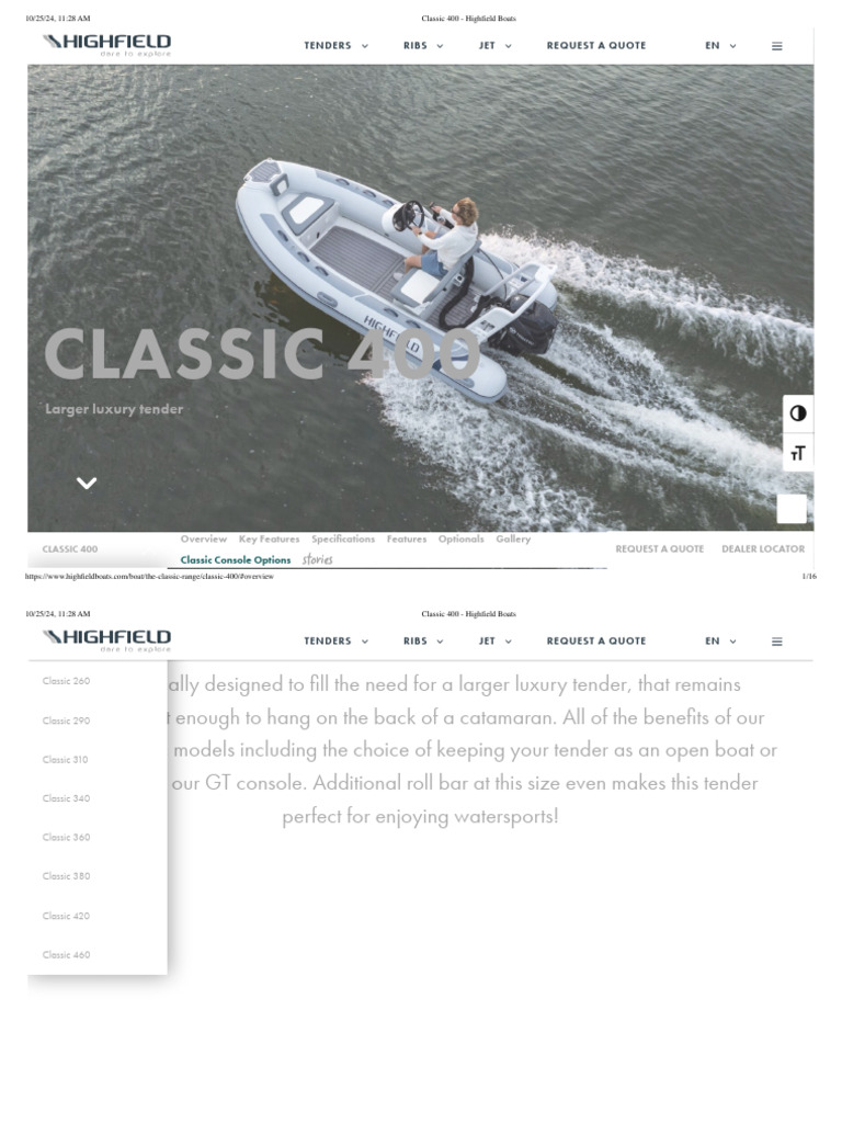 CW Cat Classic 400 - Highfield Boats | PDF | Car | Sports Cars