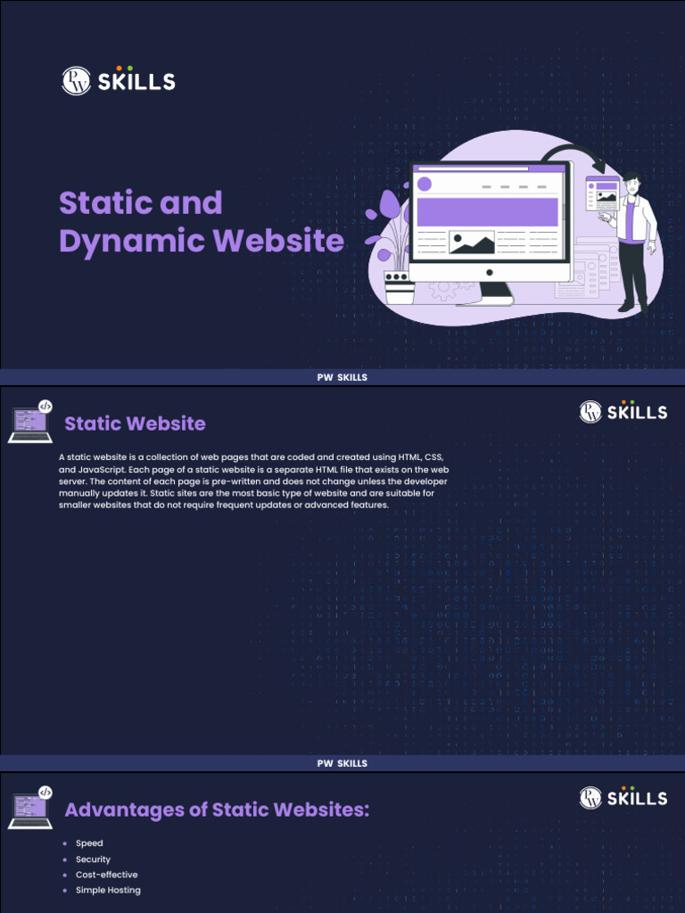 Static and Dynamic Website - Lava | PDF