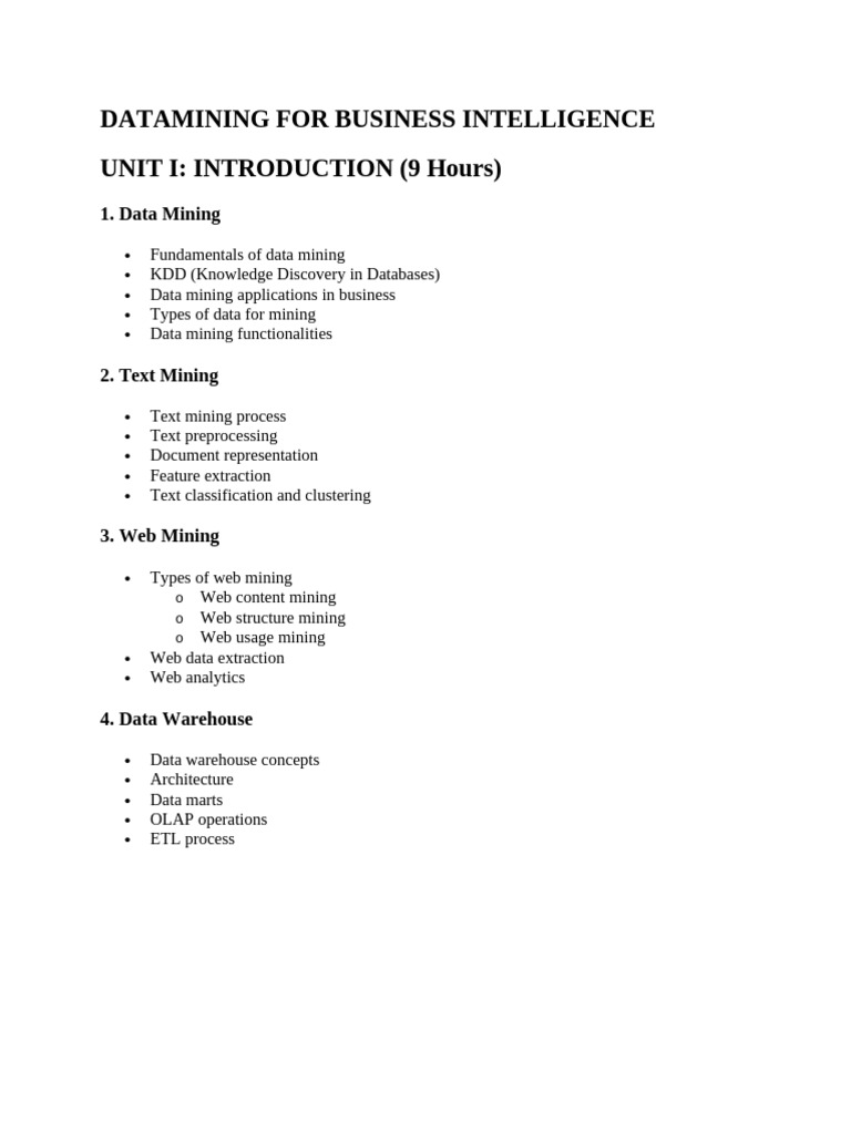 Data Mining for Business Intelligence | PDF | Data Mining | Cluster Analysis