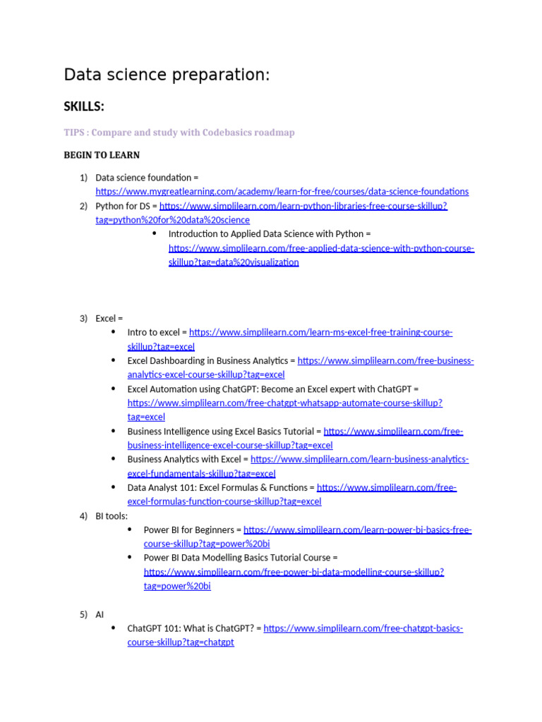 Data Science Job Preparation | PDF | Data Science | Machine Learning