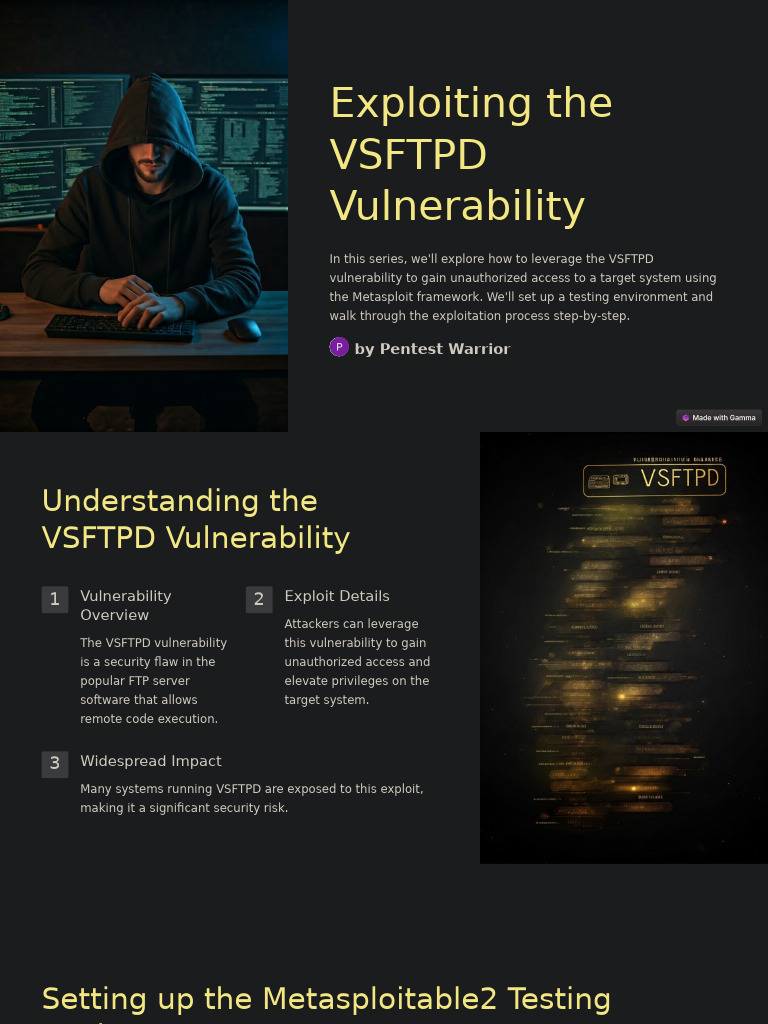 Exploiting The Vsftpd Vulnerability Pdf Security Computer Security