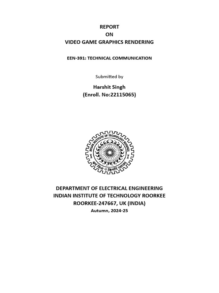 Videogamegraphicsrenderingreport 22115065 Pdf Shader Rendering Computer Graphics 