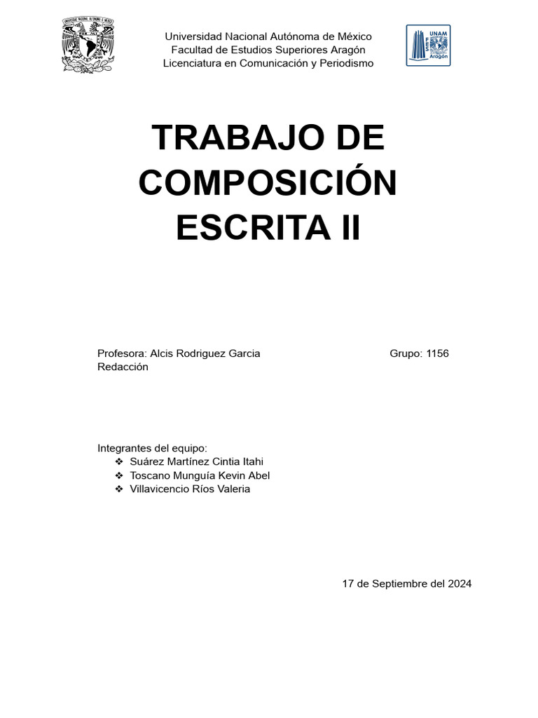 Composición Escrita II | PDF | Amor