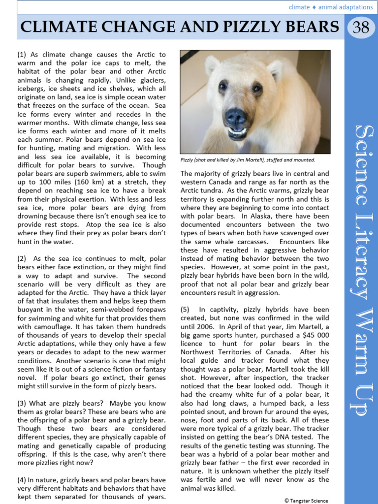Ira Aranda - Science Reading Article 38 - Climate Change and Pizzly ...