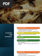 Cockroaches Poem Analysis | PDF | Poetry | Psychology