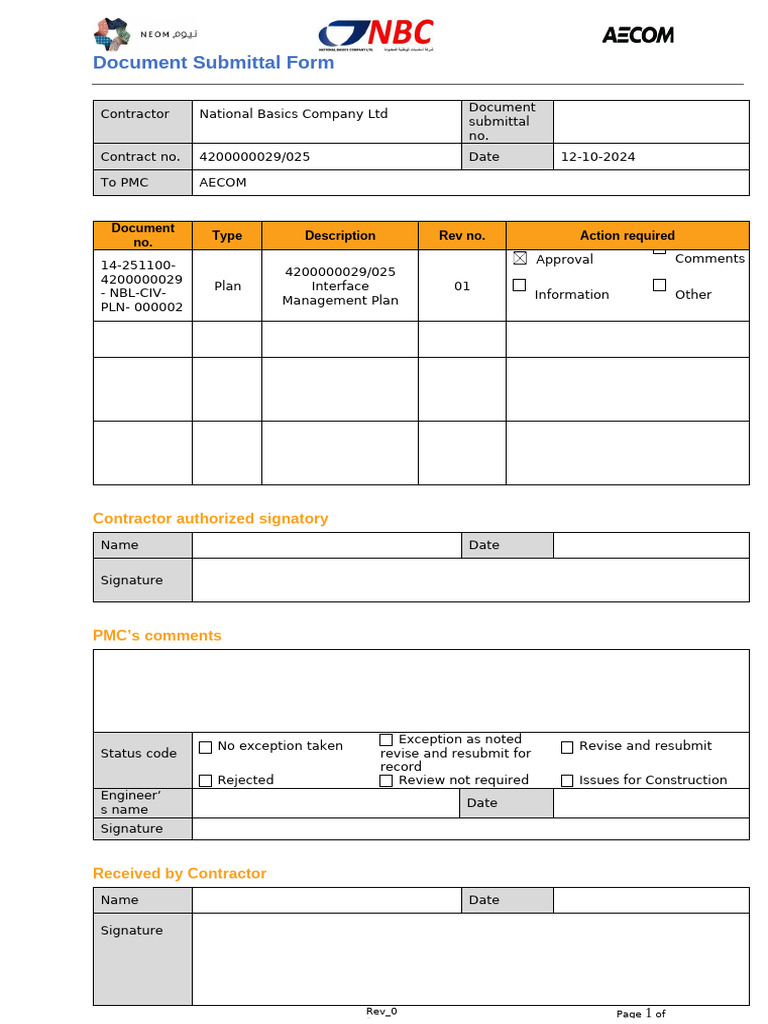 Interface Managment Plan | PDF | Interface (Computing) | General Contractor