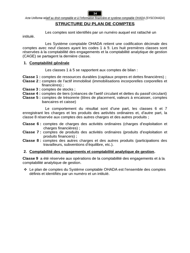 Plan de Comptes Syscohada Revise | PDF | Comptabilité | Taxe sur la ...