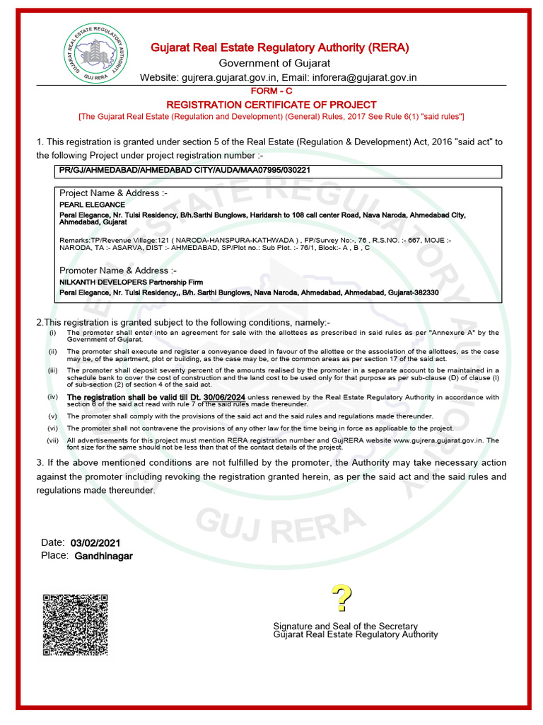 Rera Certificate | PDF | Justice | Crime & Violence