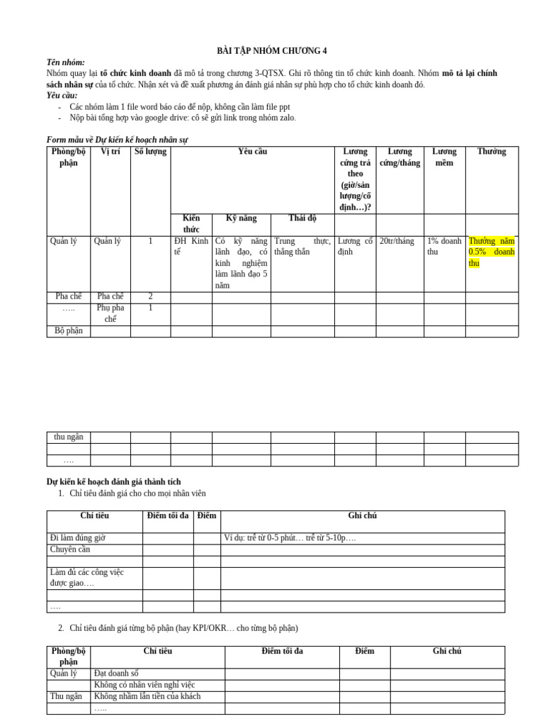 BT C4. Quan Tri Nguon Nhan Luc | PDF